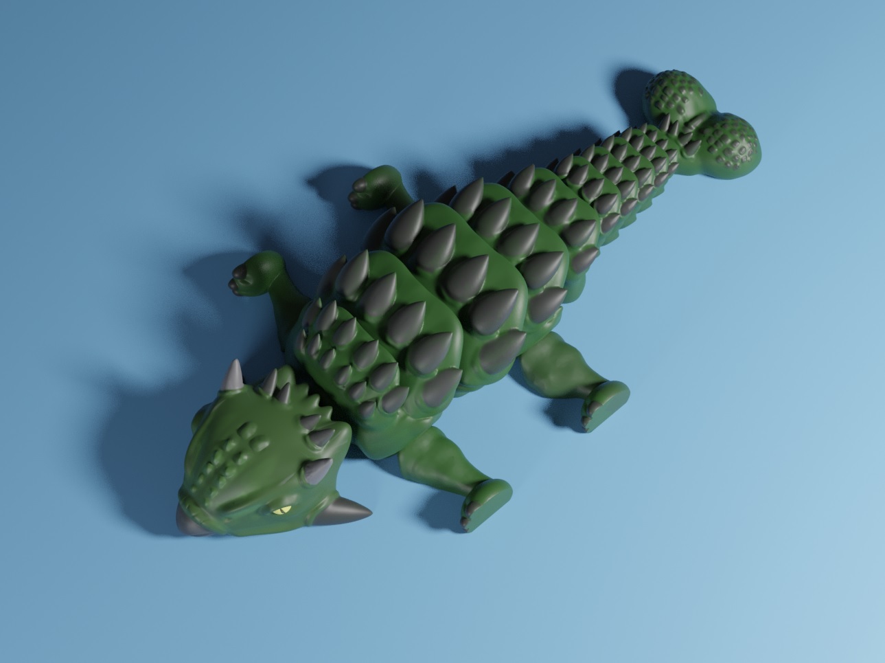 STL file Bumpy the Ankylosaurus Flexi Articulated Dinosaur 🦖・3D print ...