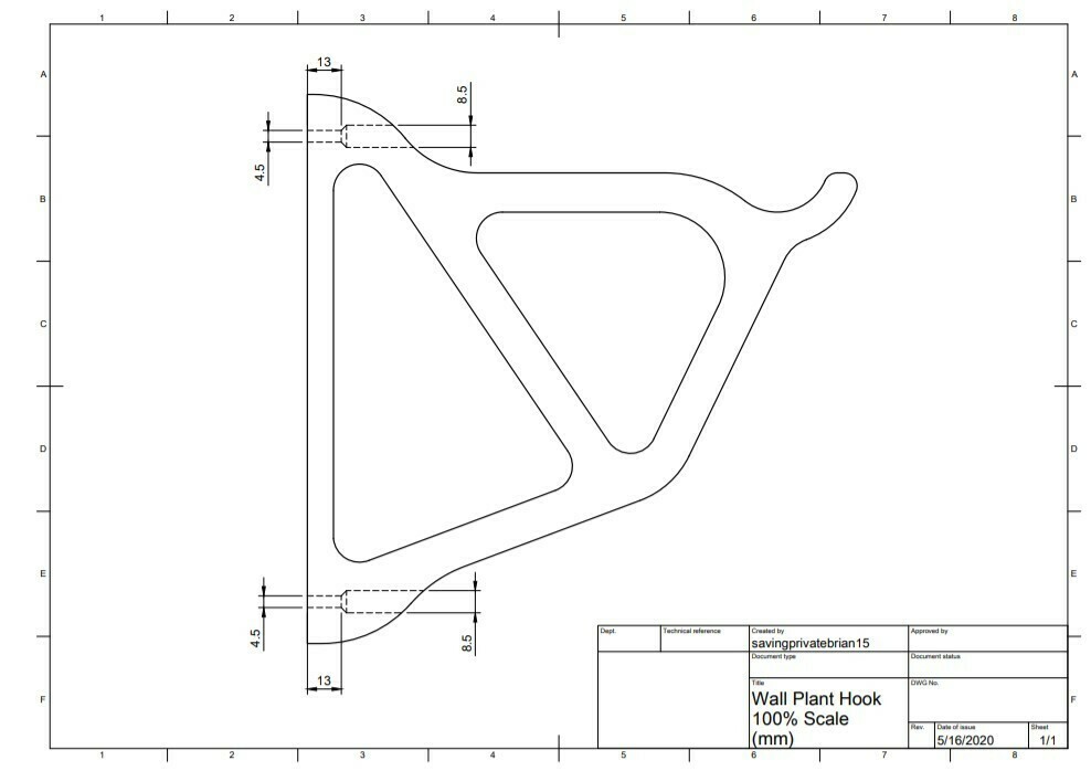 Free 3D file Wall Mounted Hanging Plant Hook・Object to download and to ...