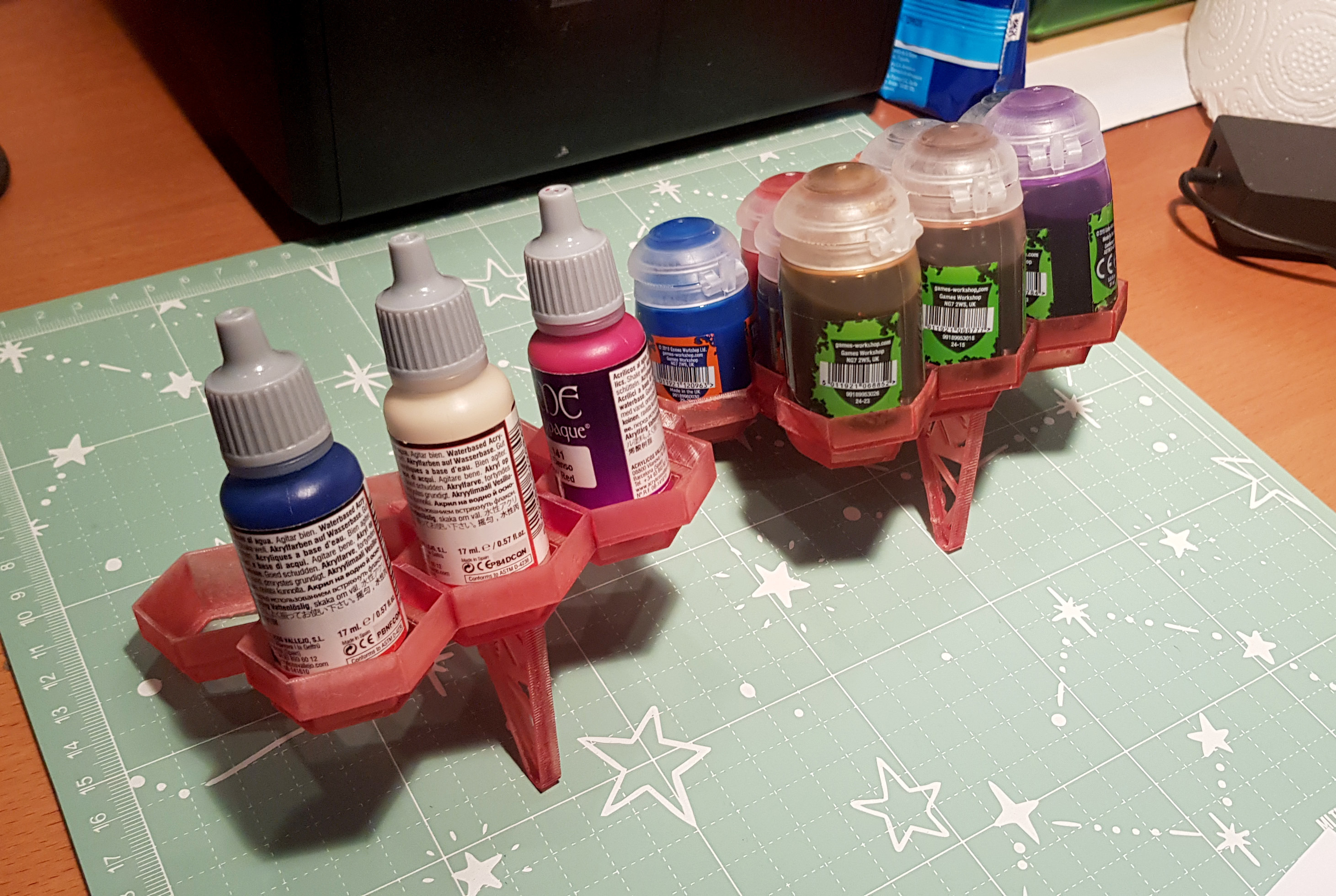 Download free STL file Citadel and Vallejo paint holder • Model to 3D ...