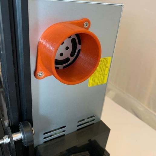 Download free STL file Ender 3 Pro power supply air duct adapter (2inch ...