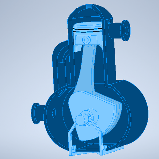 Download free 3D model model engine model engine 2 stroke ・ Cults