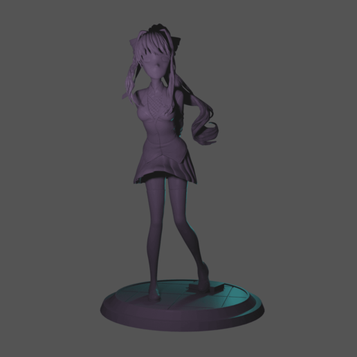 Download 3D printing templates Monika Figurine (Doki Doki Literature ...
