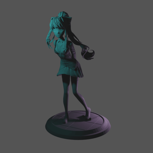 Download 3D printing templates Monika Figurine (Doki Doki Literature ...