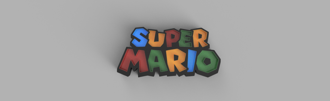 STL file mario bros illuminated sign・3D printable design to download・Cults
