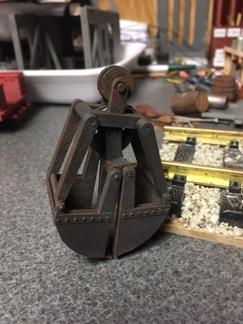 STL file Movable Clam Shell Bucket for Cranes 1:24 scale G Scale 🐚・3D ...