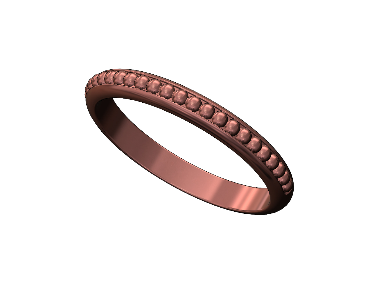 STL file Half beaded stacker band US sizes 5to10 3D print model 💍 ...