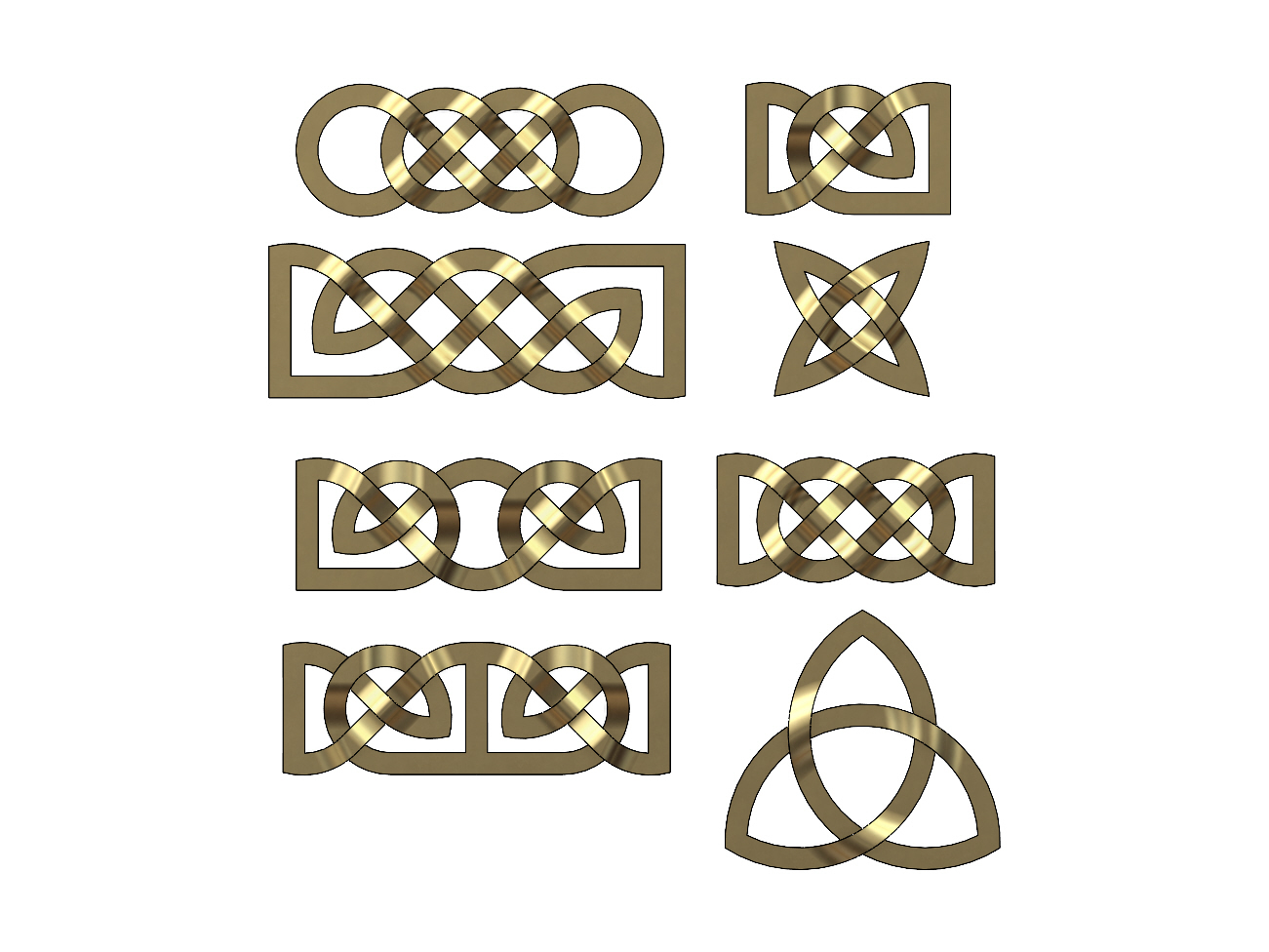 STL file Collection of basic celtic knots ornaments 3D print model 💍・3D ...
