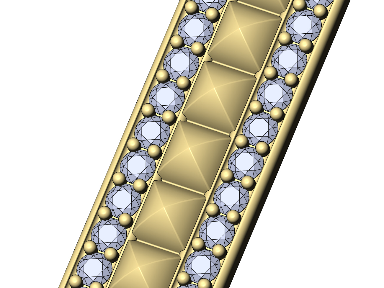 STL file Diamond studs strip pendant with bail 3D print model 💎・3D ...