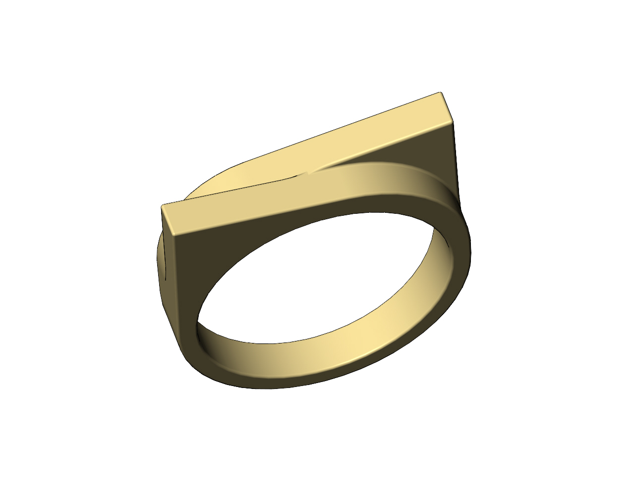 STL file Double overlapping bars signet US sizes 5to9 3D print model 💍 ...