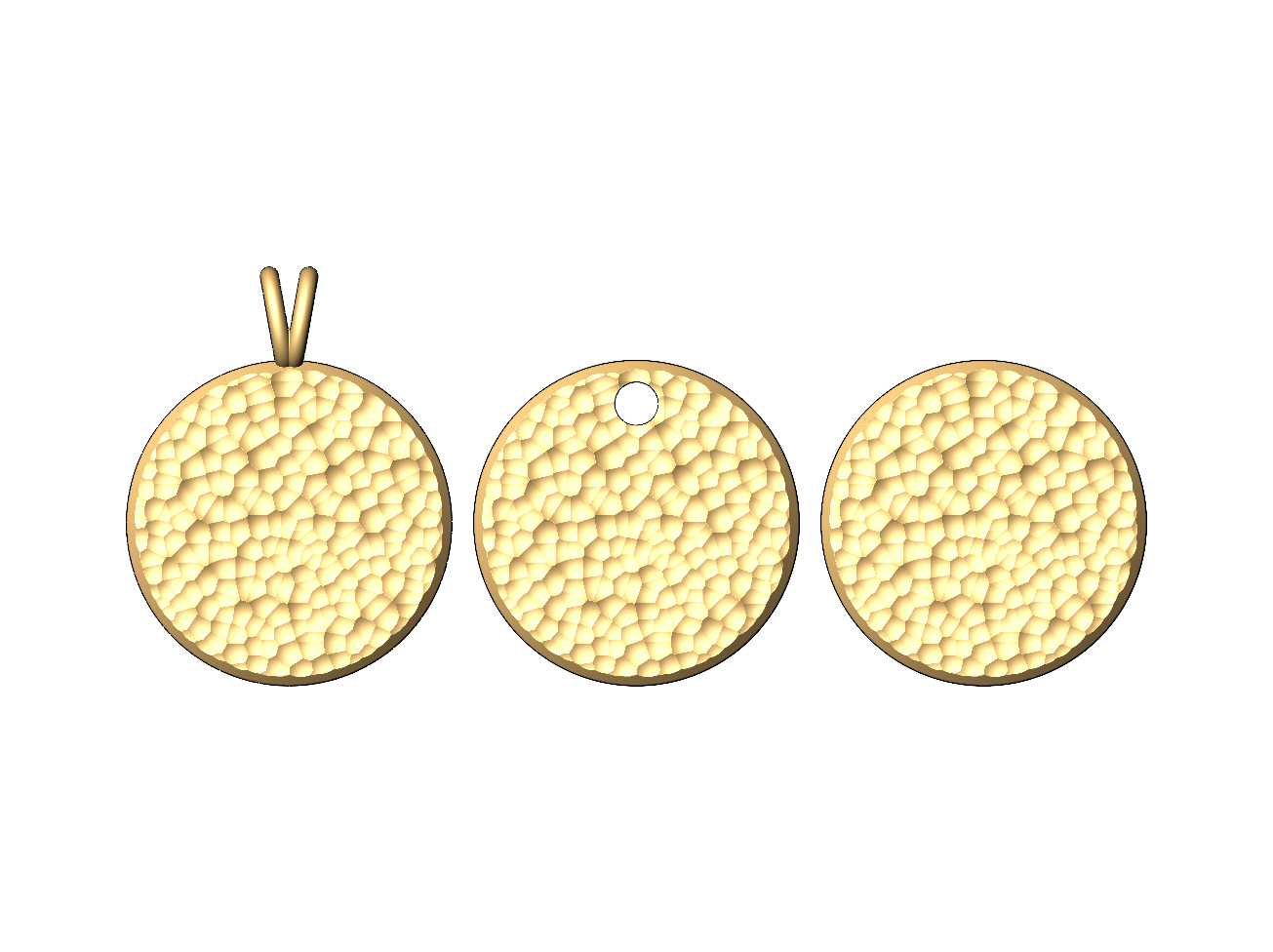 STL file Hammered texture coin pendant and charm 3D print model・3D ...