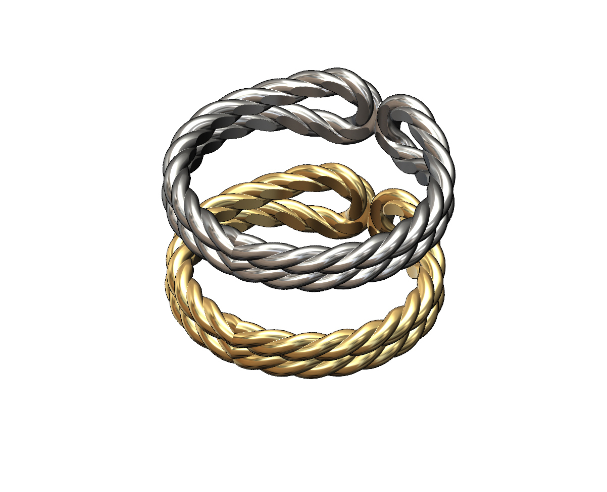 STL file Twisted wire double loop band 3D print model・3D printable ...