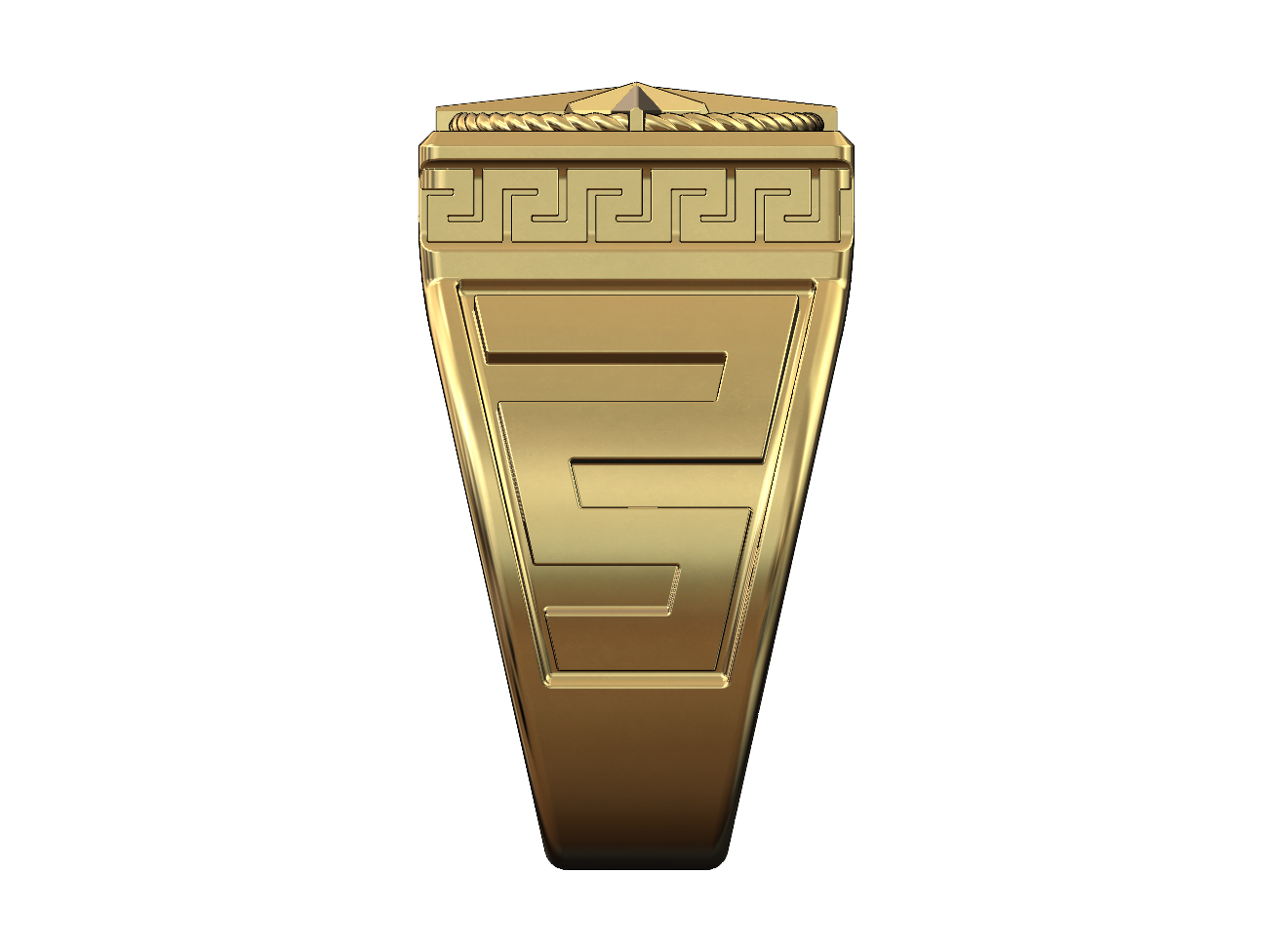 STL file Compass greek key pattern signet US size 10 3D print model 🧭 ...