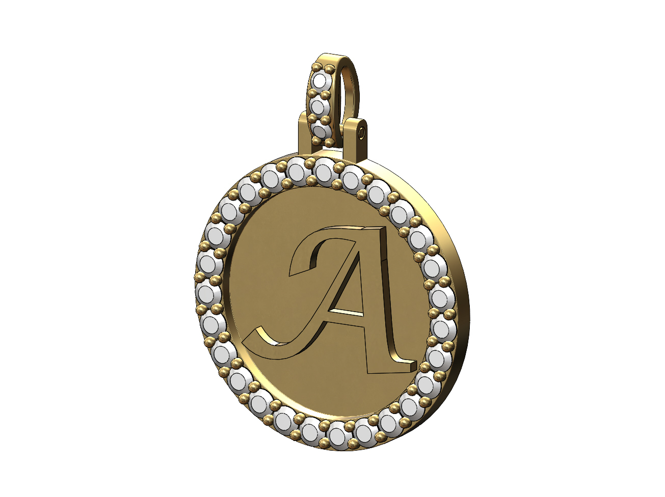 Archivo STL Colgantes con iniciales de diamante Modelo de impresión en ...