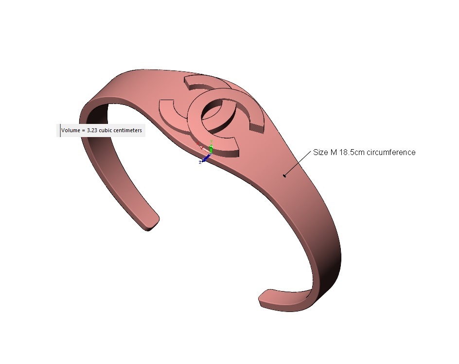 STL file Chanel logo cuff bracelet 3D print model 💫・3D printer model to ...