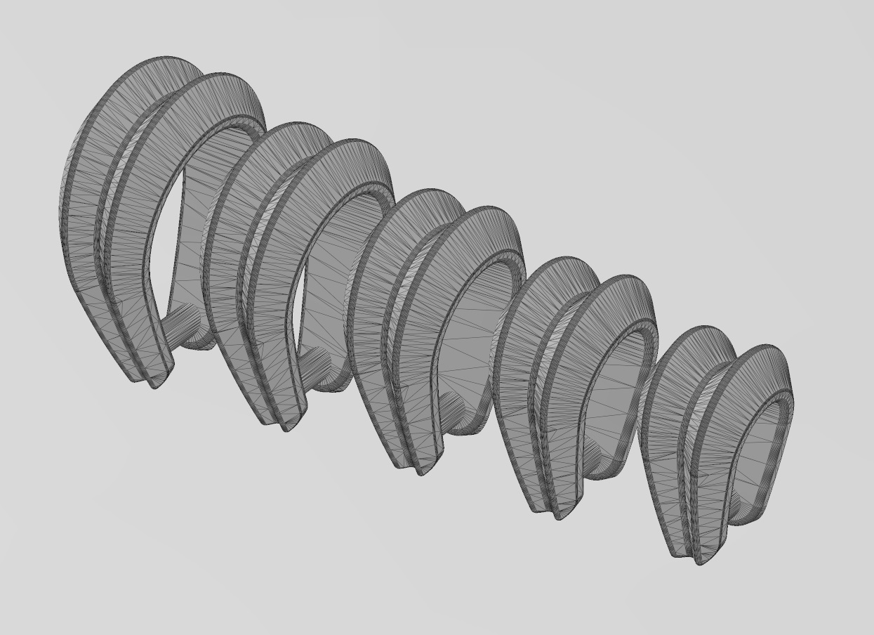 STL file Double edge open loop bail mini set chain sizes 3to7mm 3D ...