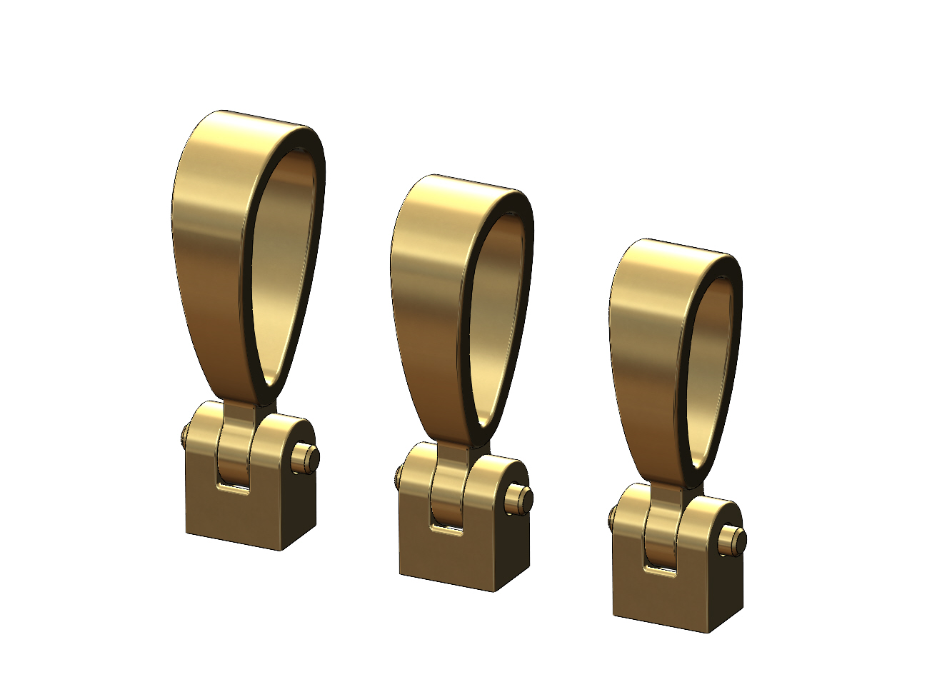 STL file 3 style bail links collection chain sizes 5 4 3mm 3D print ...