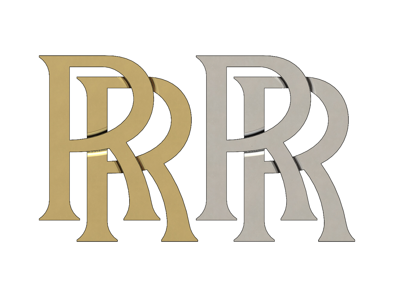 STL file Simple RR rolls-royce logo replica 3D print m・3D print object ...