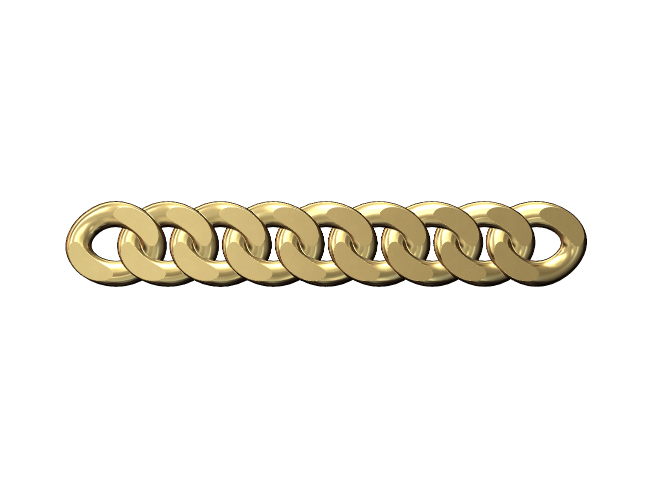 STL file Faceted solid Cuban link chain bracelet tag 3D print model・3D ...