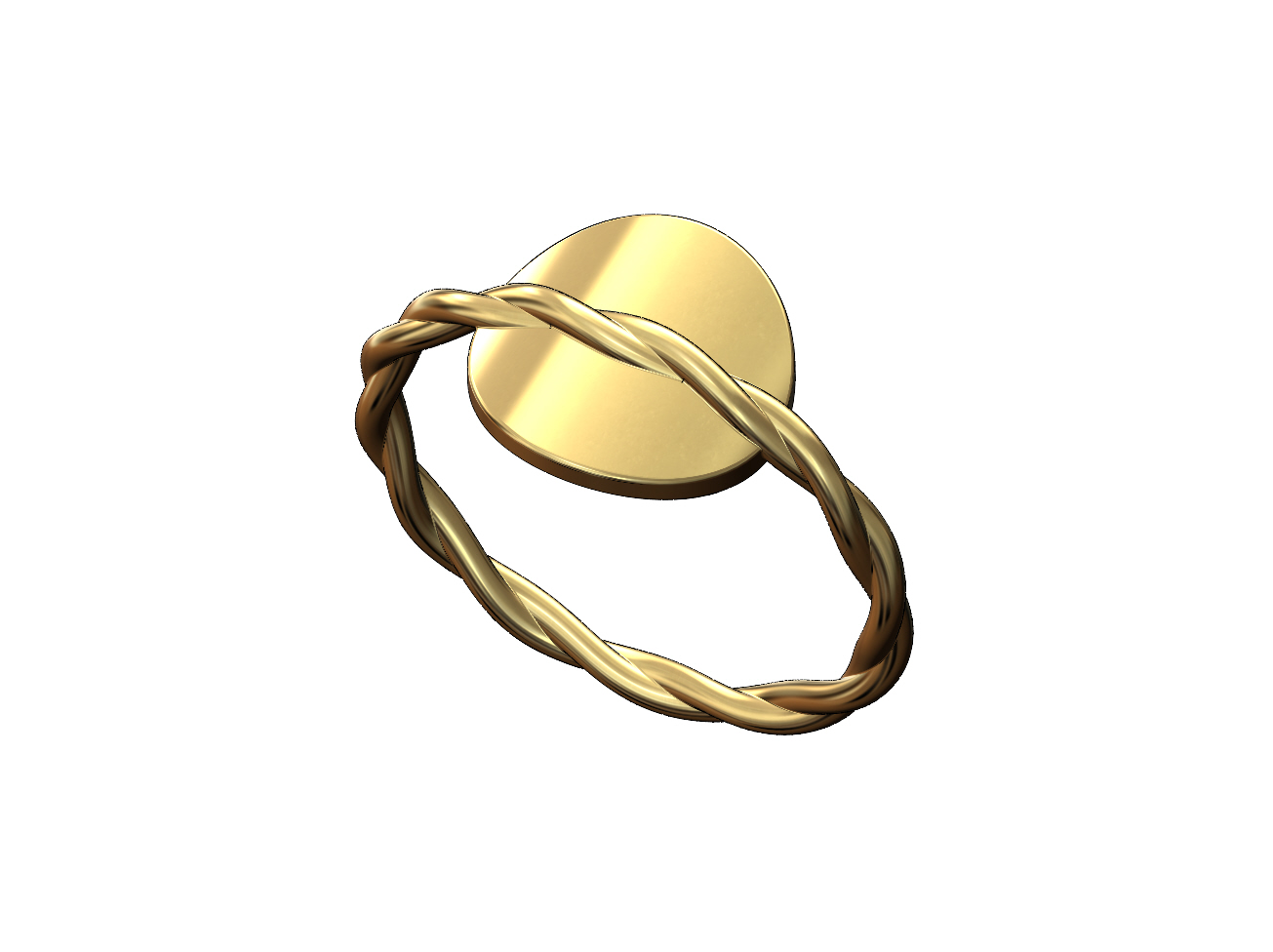 STL file Braided rope coin ring US sizes 5to9 3D print model・3D ...