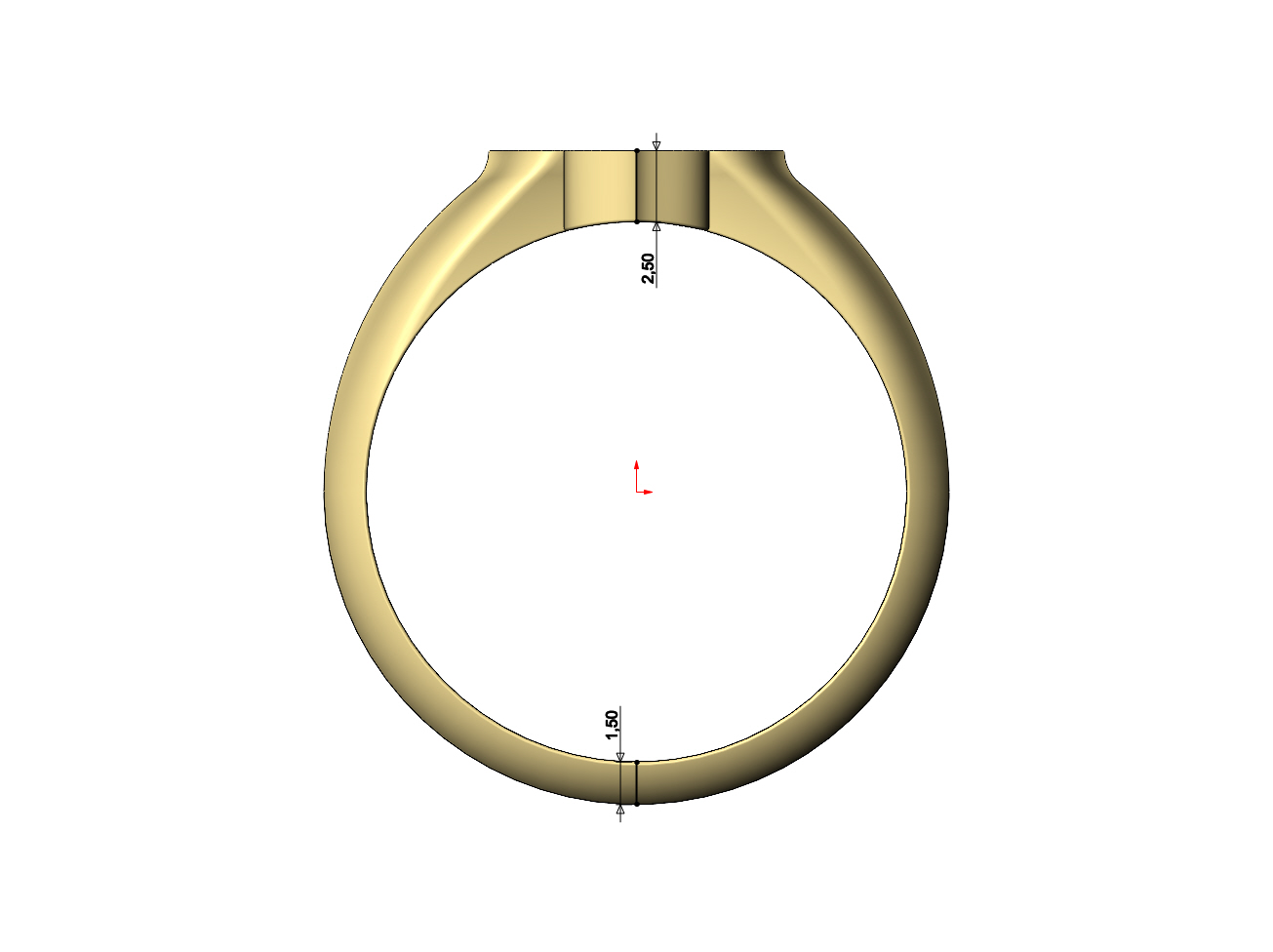 STL file Simple ornamental shaped signet ring US sizes 5to9 3D print ...