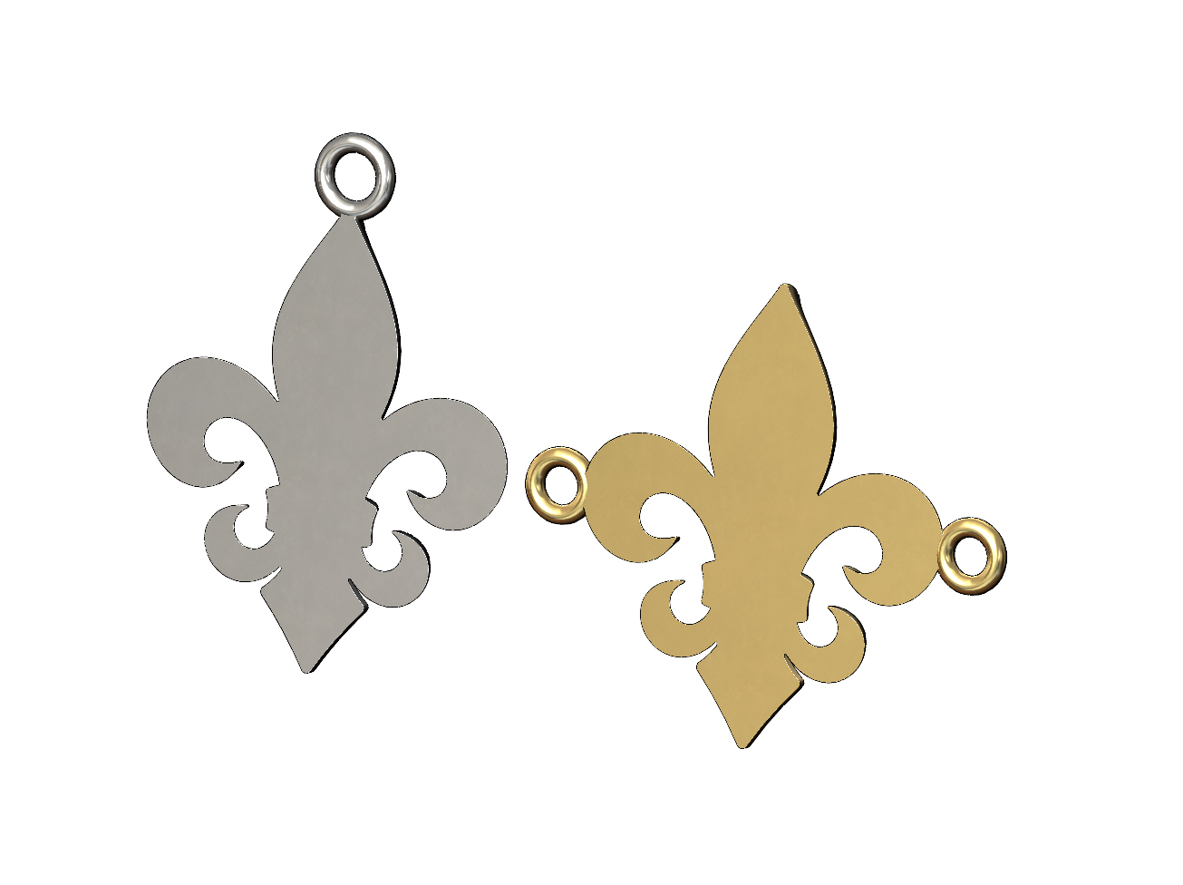 STL file Heraldic lily pendant and bracelet charm 3D print model・3D ...