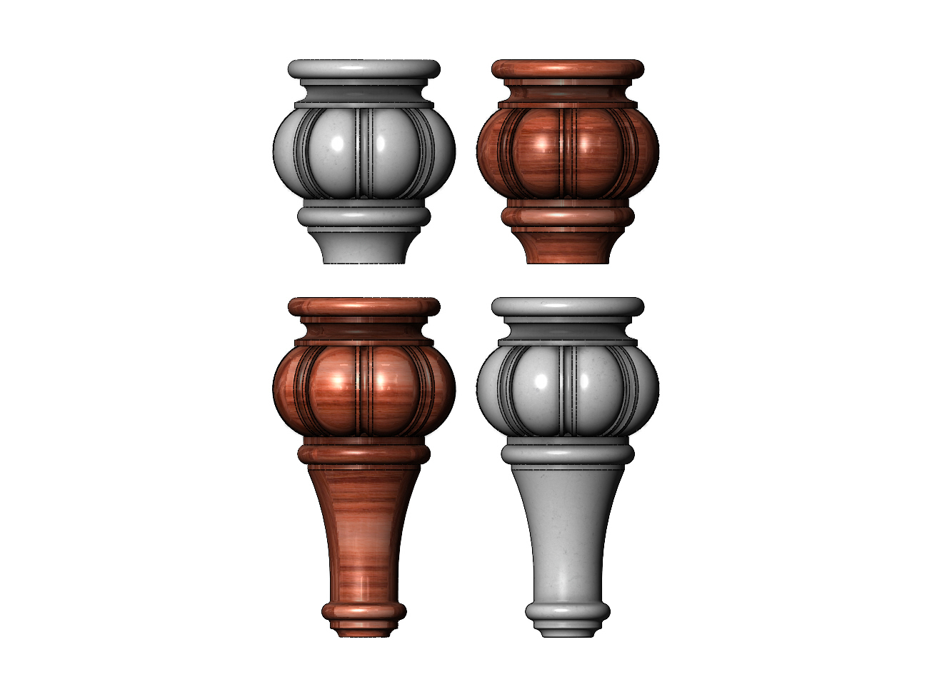 STL file Traditional Fluted Bun Foot 3D print model 🦶・3D printer design ...