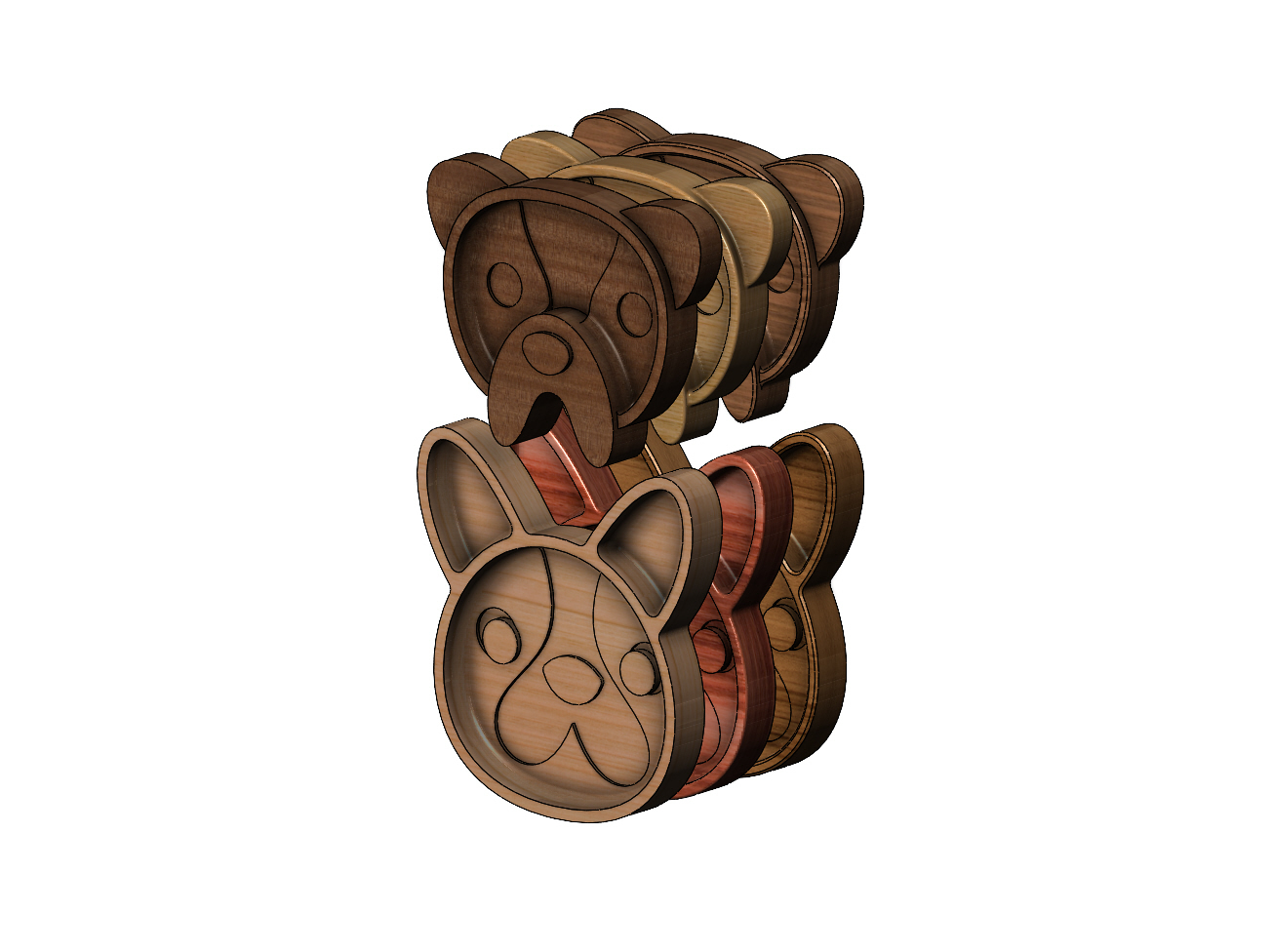 STL file Bulldog wooden bowl 3D print model・Template to download and 3D ...