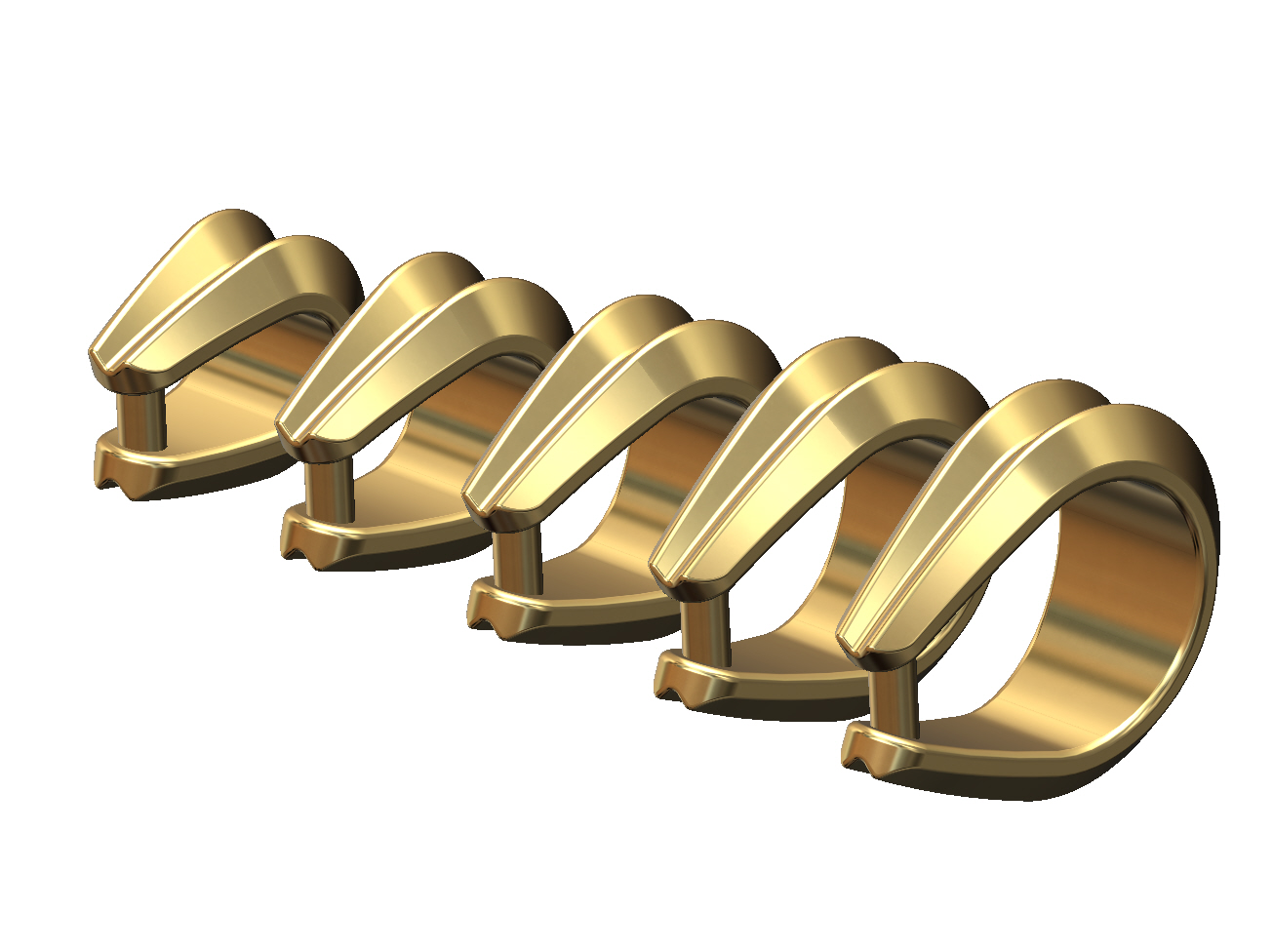 STL file Double edge open loop bail mini set chain sizes 3to7mm 3D ...