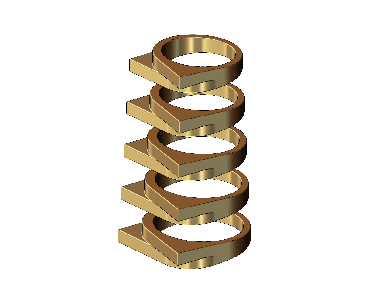 STL file Double overlapping bars signet US sizes 5to9 3D print model 💍 ...