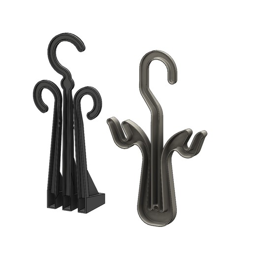 Download 3MF file Plastic hook hangers 3d models for packing socks and ...