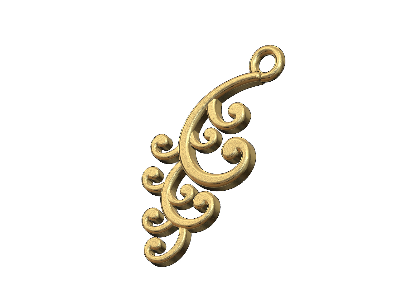 STL file Simple floral scroll pendant and charm 3D print model 📜・3D ...