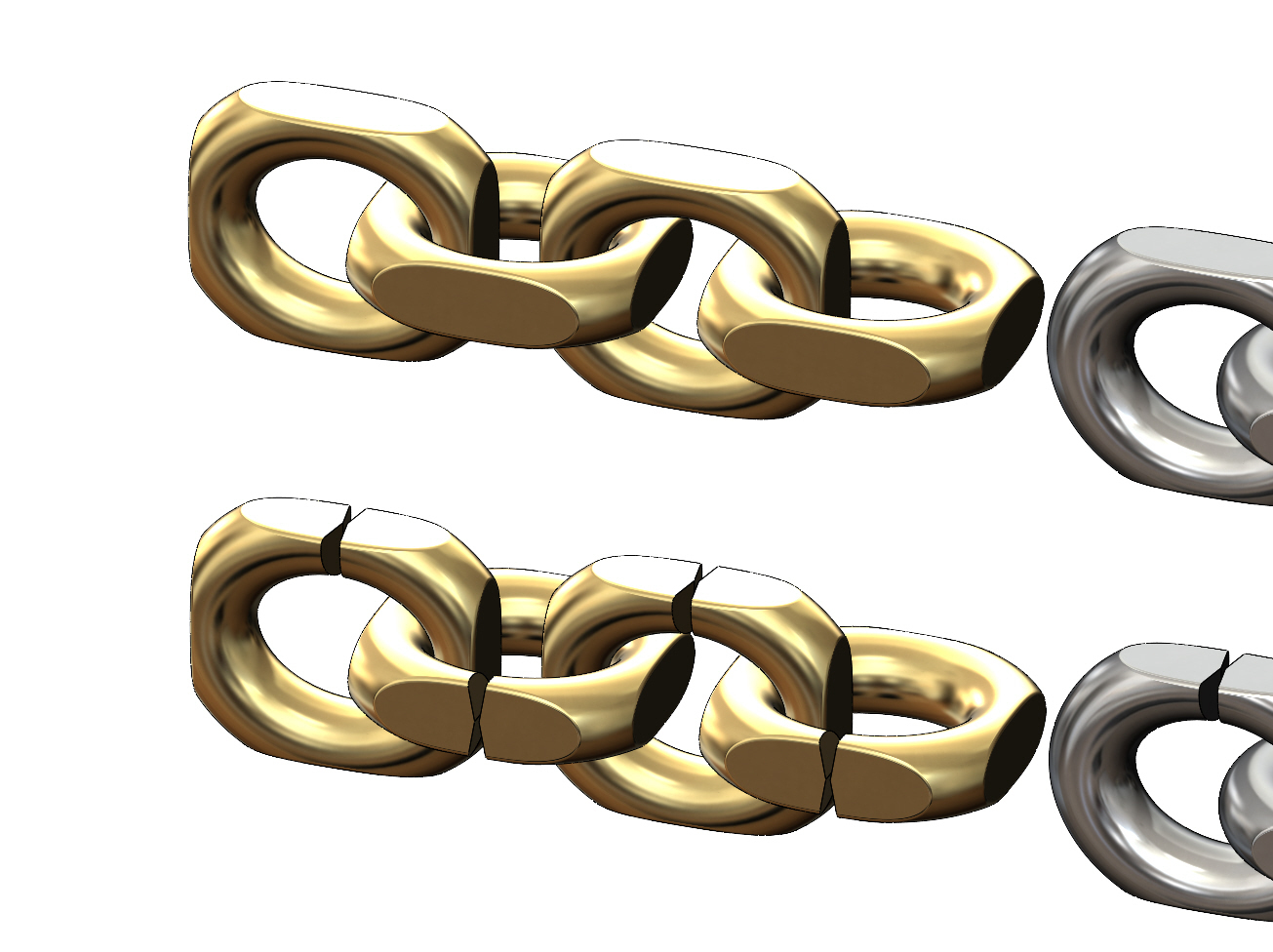 STL file Faceted small bracelet and chain link 3D print model 🤏・3D ...