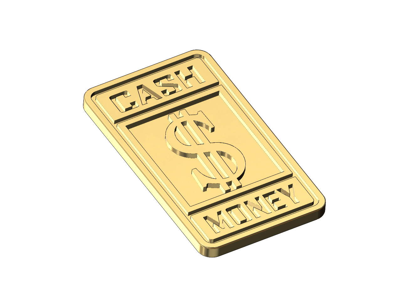 STL file Cash money gold bar 3D print model・3D printer model to ...