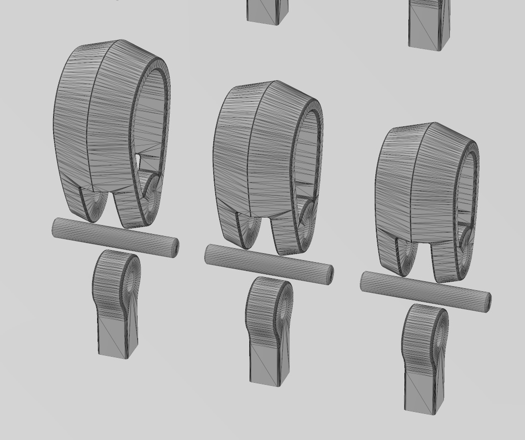 STL file 3 style bail connections miniset chain sizes 3 4 5mm 3D print ...