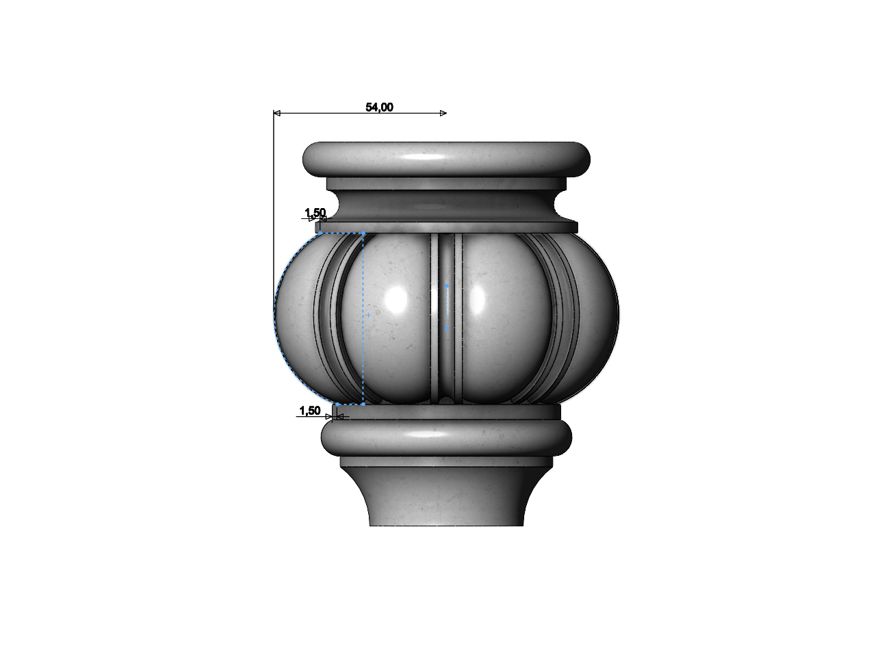 STL file Traditional Fluted Bun Foot 3D print model 🦶・3D printer design ...