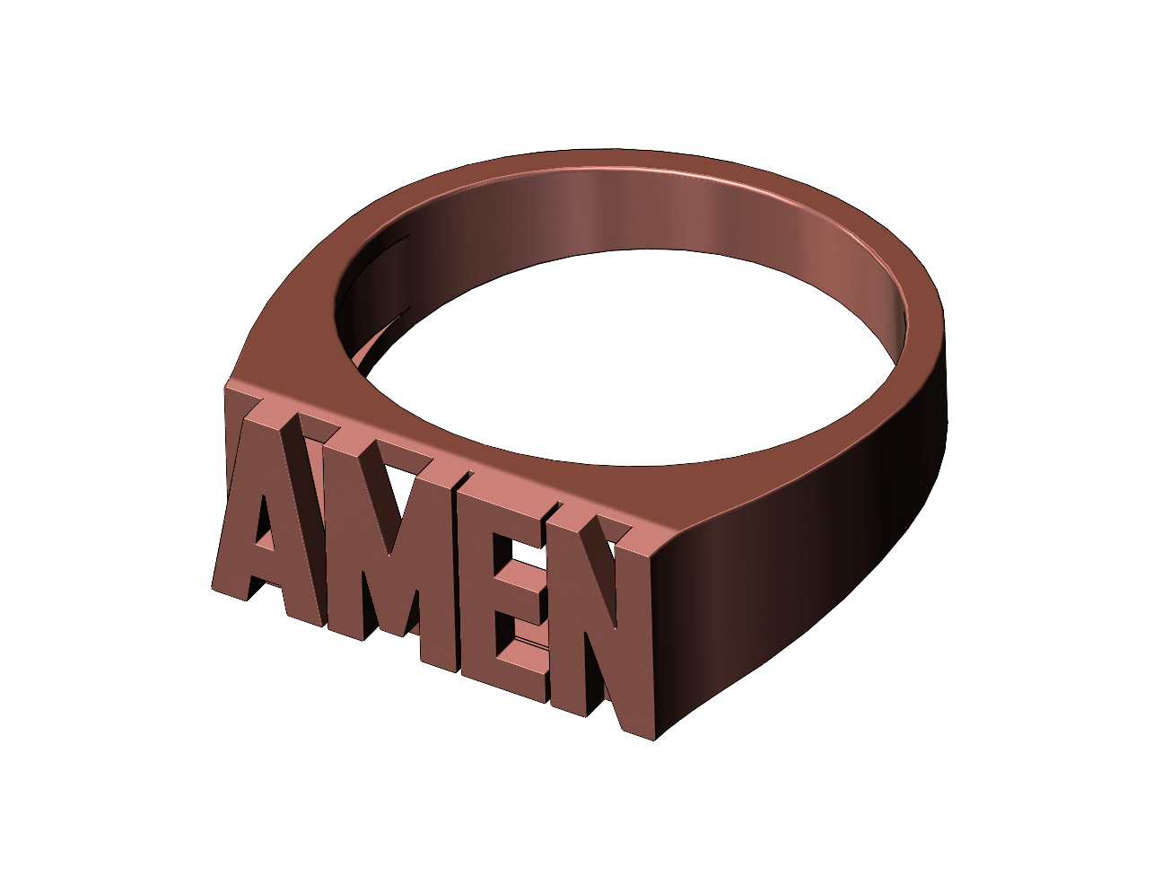 STL file Amen statement name ring US size 7to10 3D print model 💍・3D ...