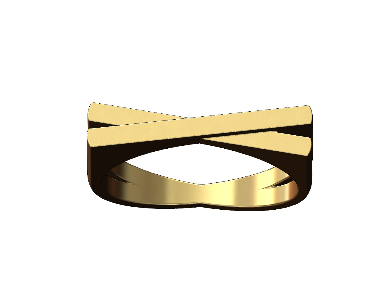 STL file Overlapping crossed bar ring US sizes 5to10 3D print model・3D ...