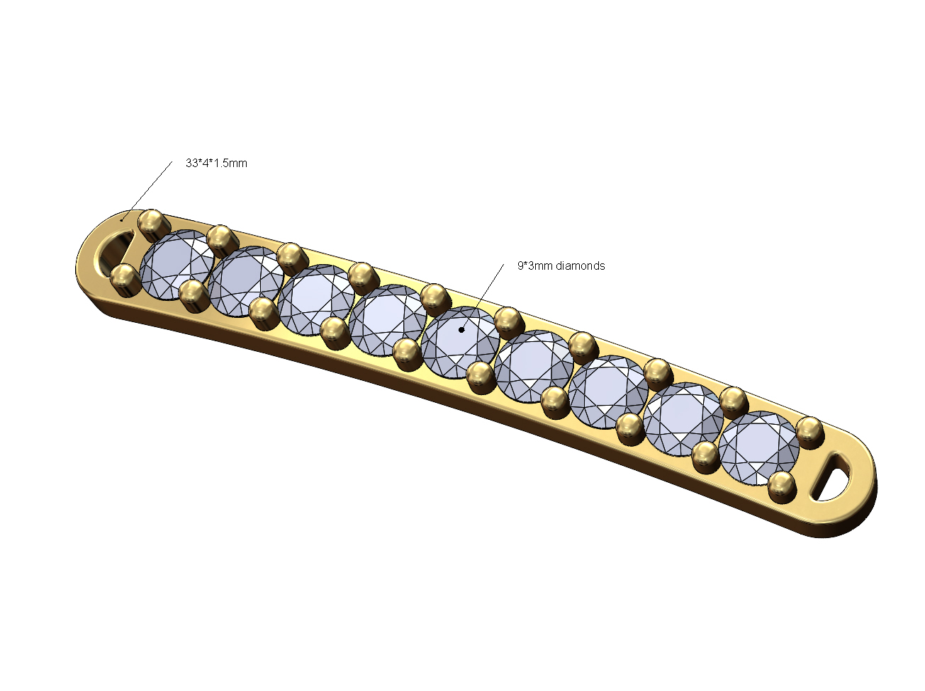 STL file Simple diamond rounded bracelet plate 3D print model・3D print ...