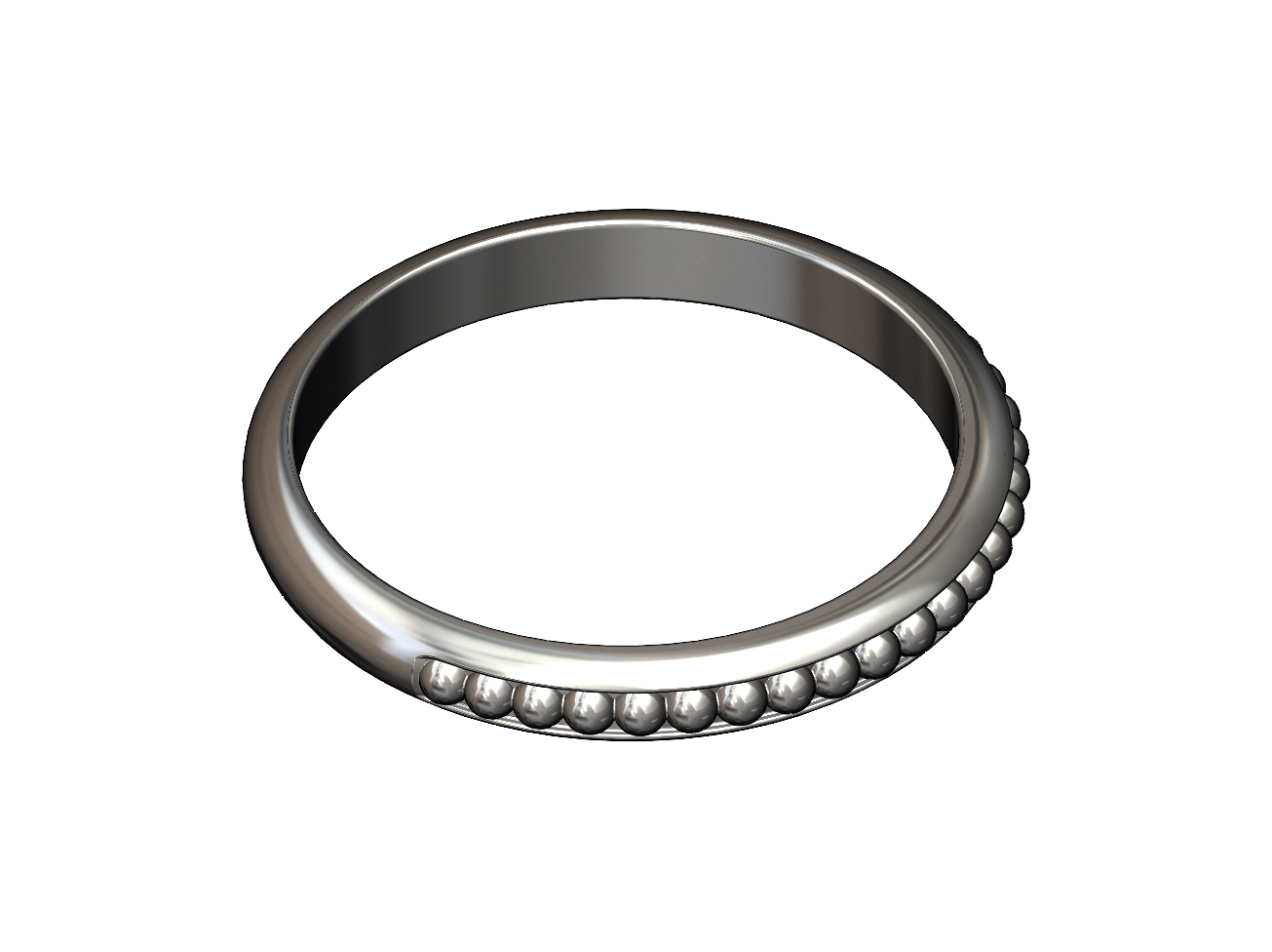 STL file Half beaded stacker band US sizes 5to10 3D print model 💍 ...