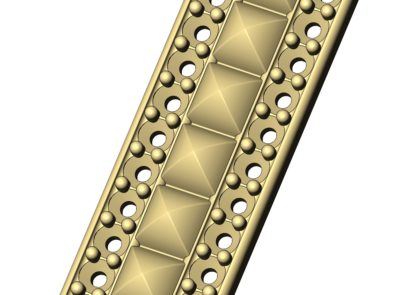 STL file Diamond studs strip pendant with bail 3D print model 💎・3D ...