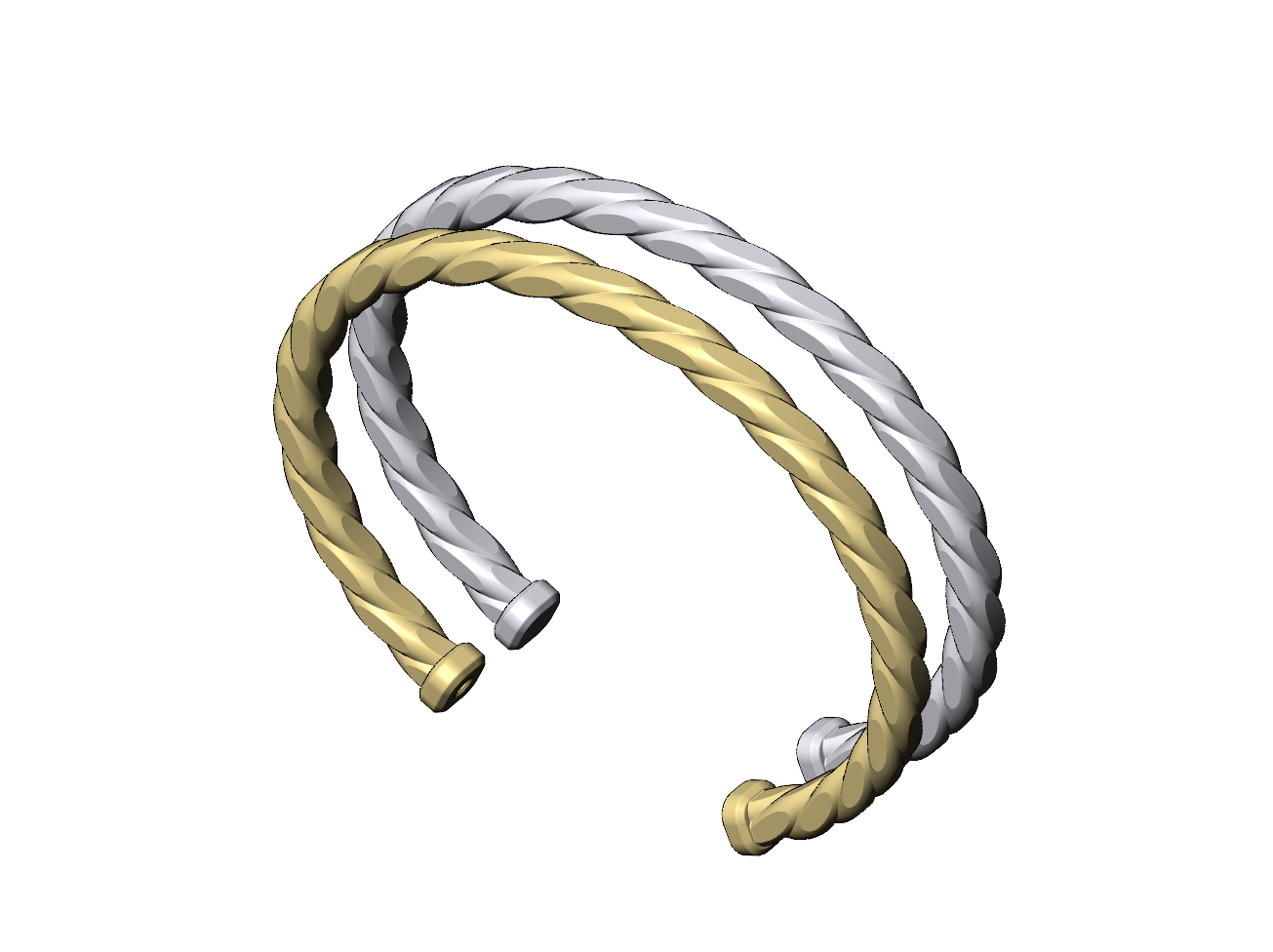 STL file Faceted braided wire cuff bracelet 3D print model・Design to ...