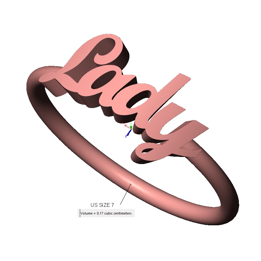 STL file Lady name ring US sizes 6 7 8 3D print model 💍・3D printable ...