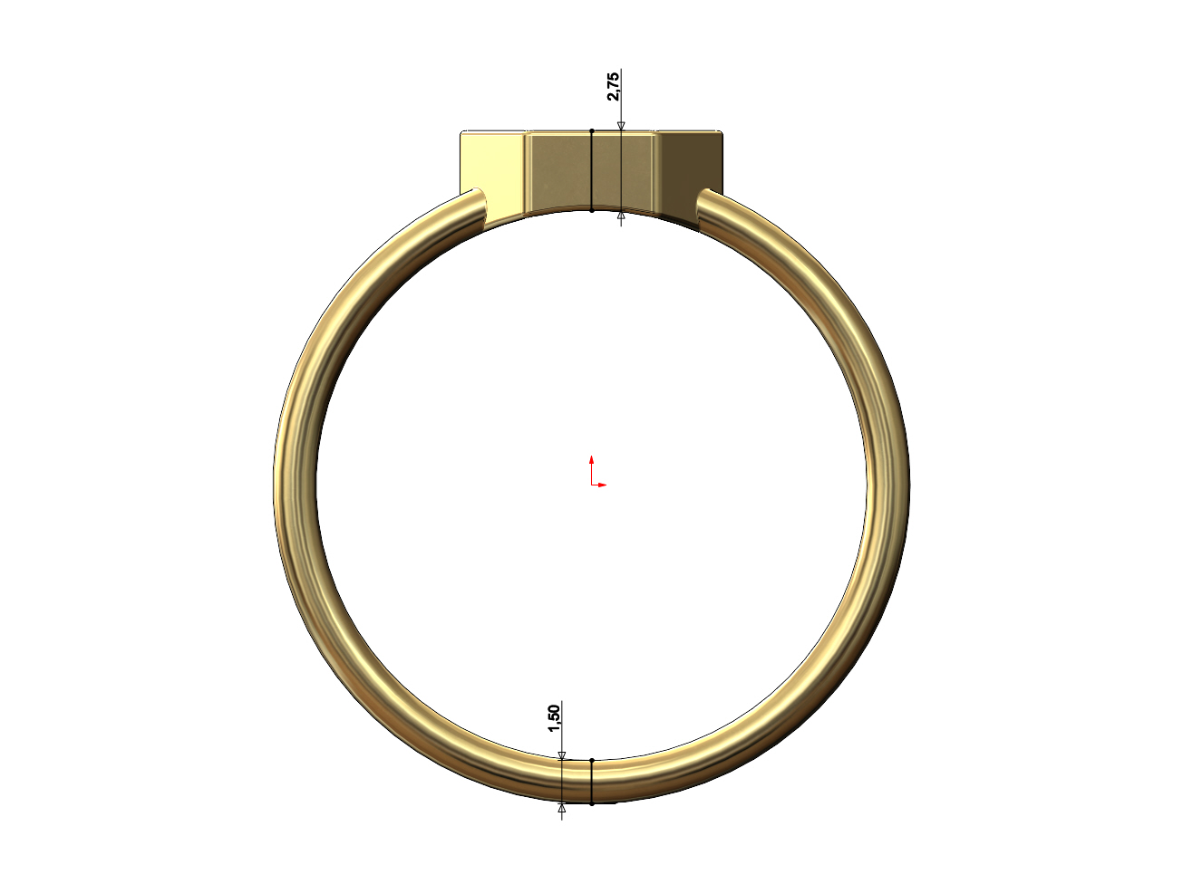 STL file Double wire hexagonal simple signet ring US sizes 5to9 3D ...