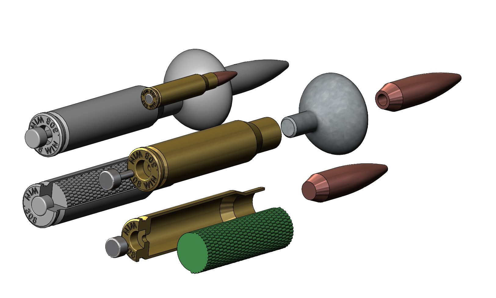 STL file Anatomy of a 308 Winchester Cartridge 3D print model・3D ...