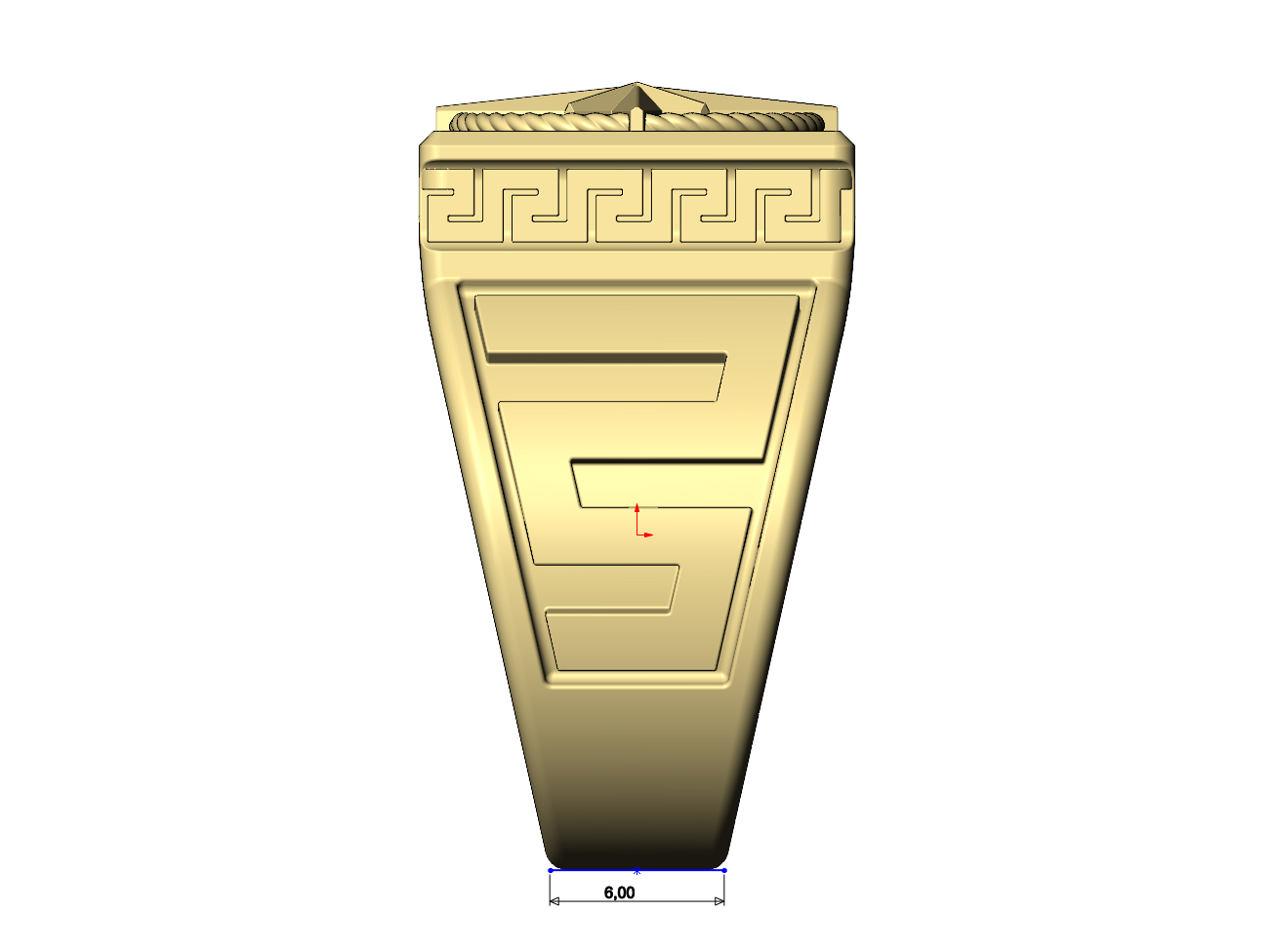 STL file Compass greek key pattern signet US size 10 3D print model 🧭 ...