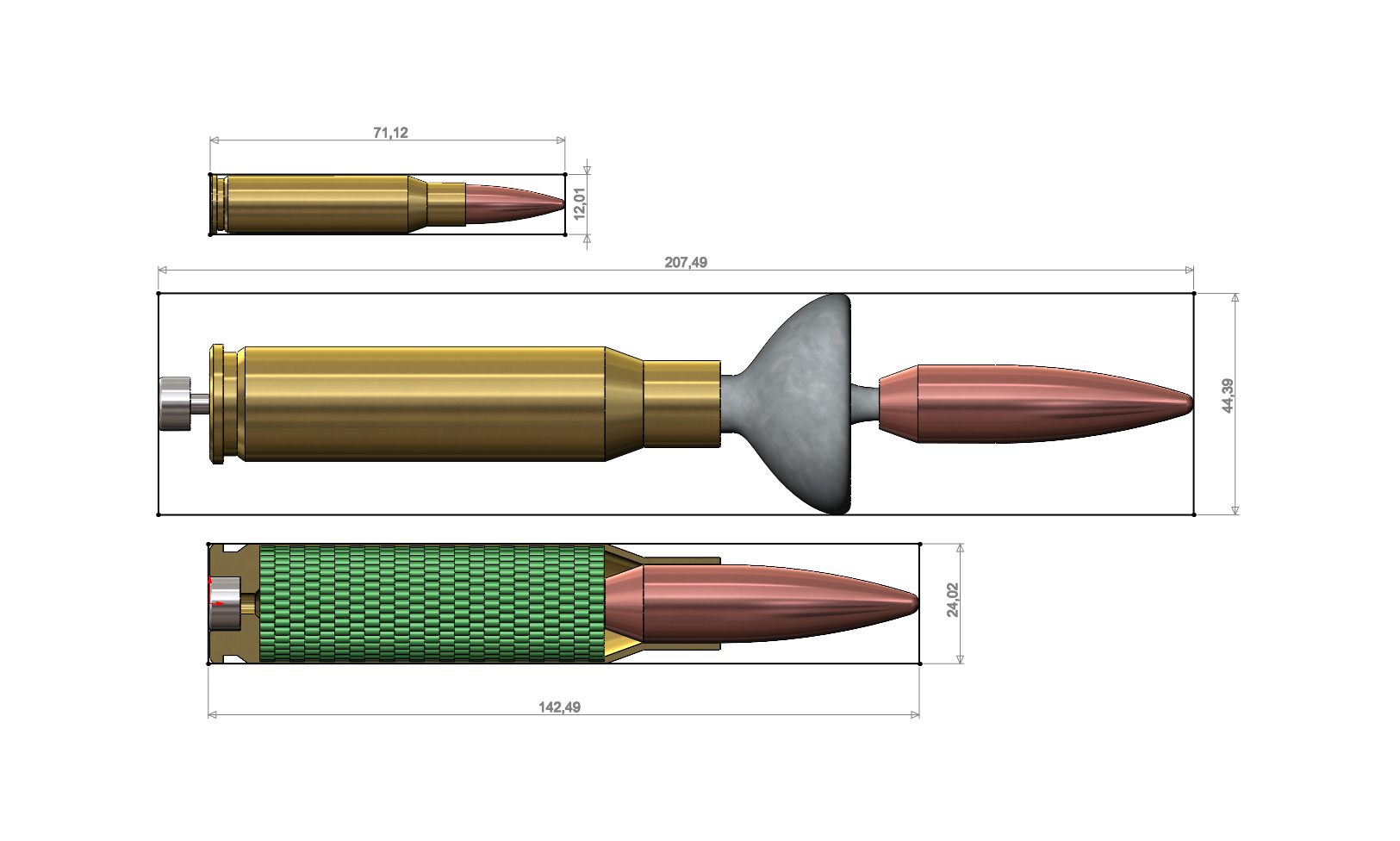 STL file Anatomy of a 308 Winchester Cartridge 3D print model・3D ...
