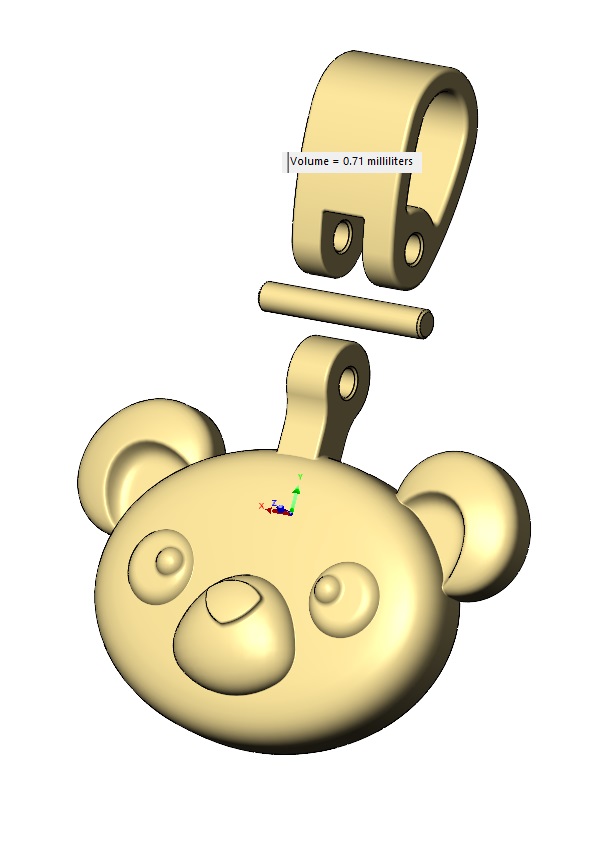 STL file Cute panda bear head pendant with bail 3D print model 🐼・3D ...