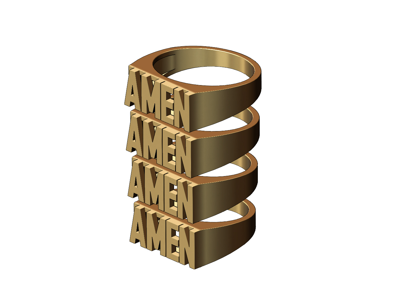 STL file Amen statement name ring US size 7to10 3D print model 💍・3D ...