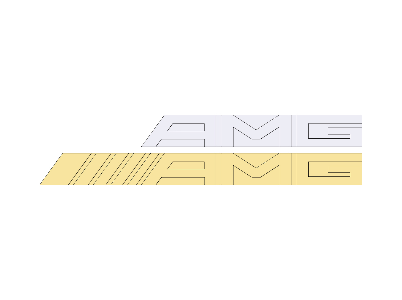 Datei STL AMG Logo-Streifen 3D-Druckmodell 🚗・Design für 3D-Drucker zum ...