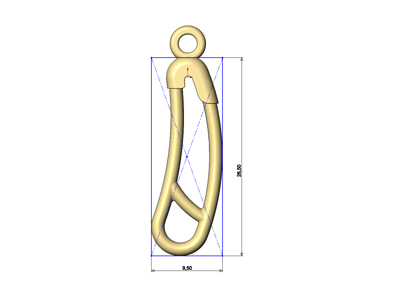 STL file Rounded Safety pin pendant and charm 3D print model 🦺・3D ...